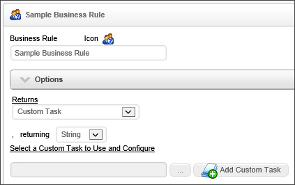 Custom Tasks in a Business Rule